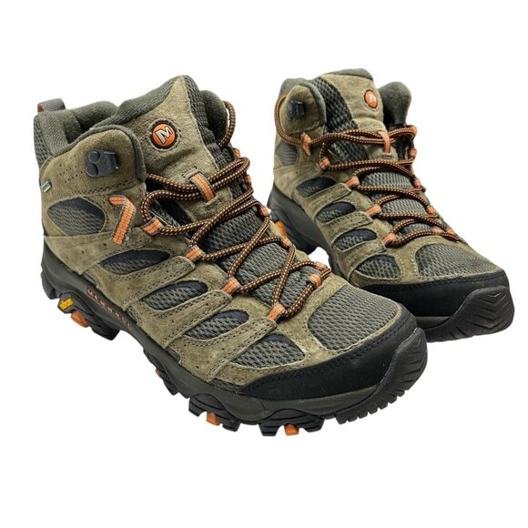 Merrell | Shoes | Merrell Moab 3 Men 1 Mid Wp Olive Green Leather ...